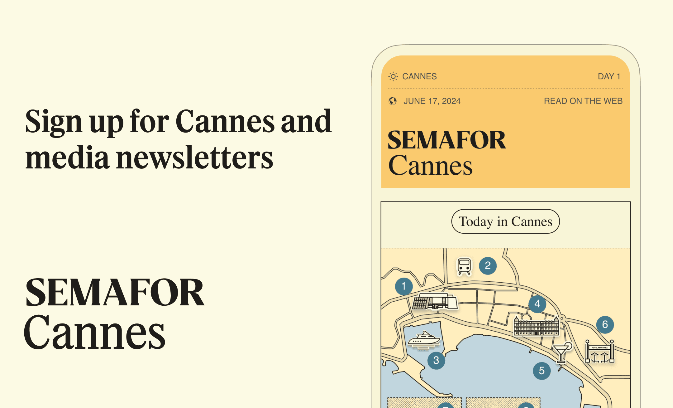 Semafor Cannes newsletter