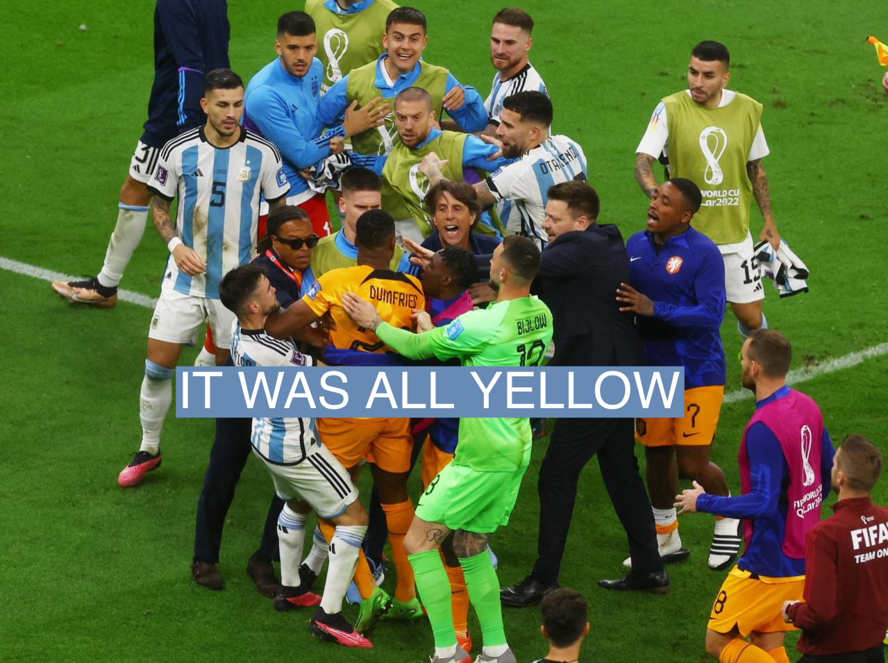 Netherlands-Argentina World Cup game breaks yellow card record | Semafor