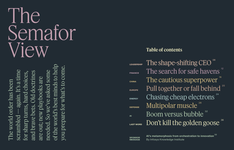 Semafor releases ‘The Semafor View,’ an annual provocation on the state ...