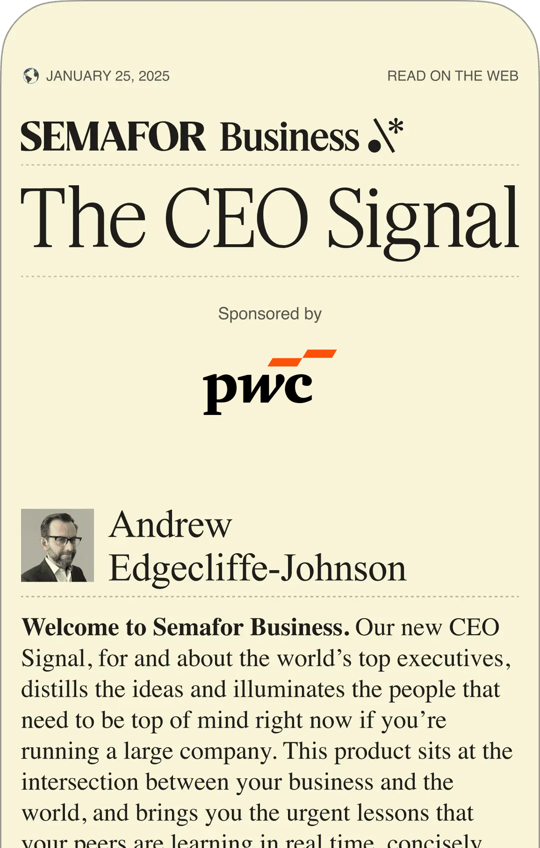 The CEO Signal